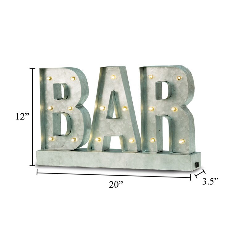 Bar LED Marquee Sign – Salvage & Co Fishers