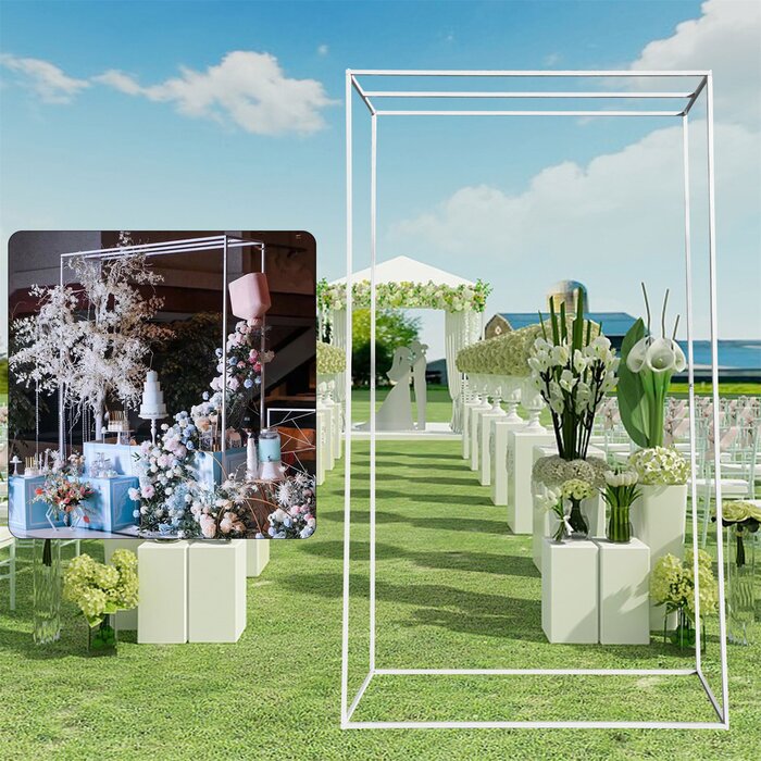 Large Metal Square Stand Outdoor Wedding Backdrop Props Decoration Fra ...