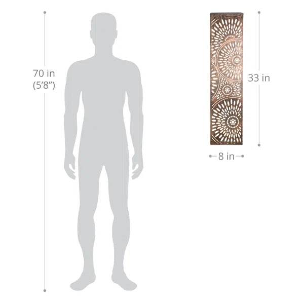 Metal Filigree Wall Panel Art with Circle Pattern – Salvage & Co Fishers