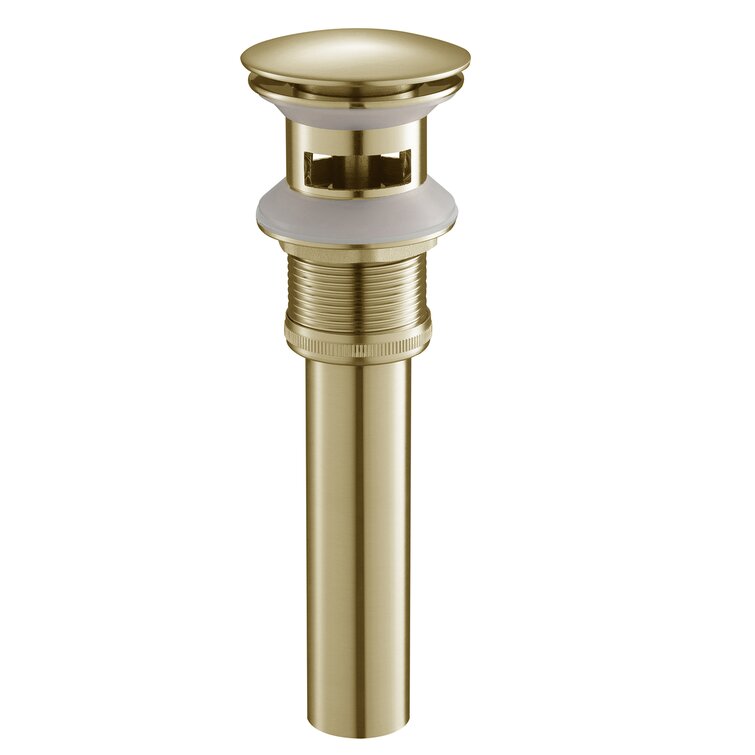 Brushed Gold Pop-Up Bathroom Sink Drain with Overflow – Salvage & Co ...