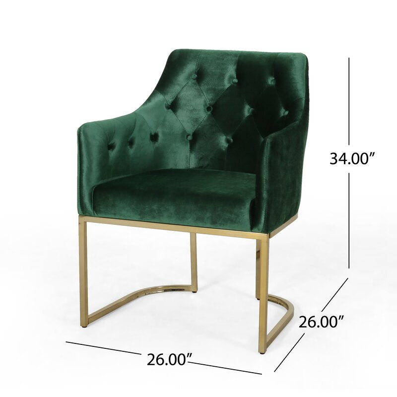 Poynor 26'' Wide Tufted Velvet Armchair – Salvage & Co Fishers