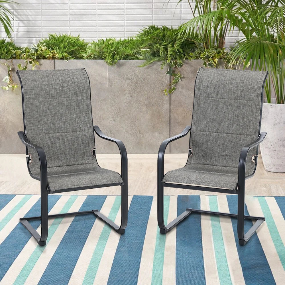 Sophia & William Patio Dining Chairs, Spring Motion Chairs, Set of 2 ...
