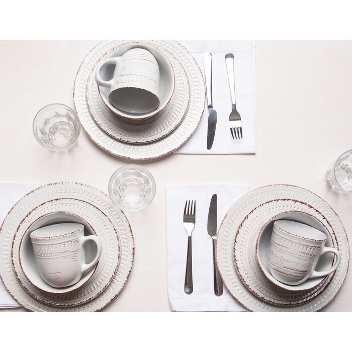 Willette Cosenza 16 Piece Dinnerware Set, Service for 4 #1941HW ...